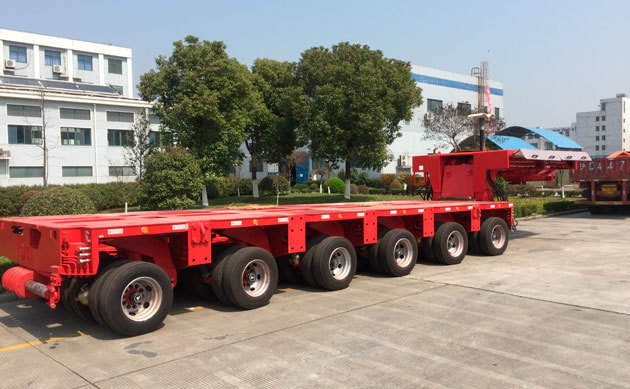HYDRAULIC AXLE TRAILER: shanghai ruiqianhe imp&exp co.,ltd